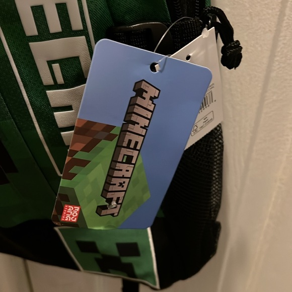 Bioworld | Accessories | Nwt Minecraft Pickaxe Creeper Unisex 8 Backpack | Poshmark